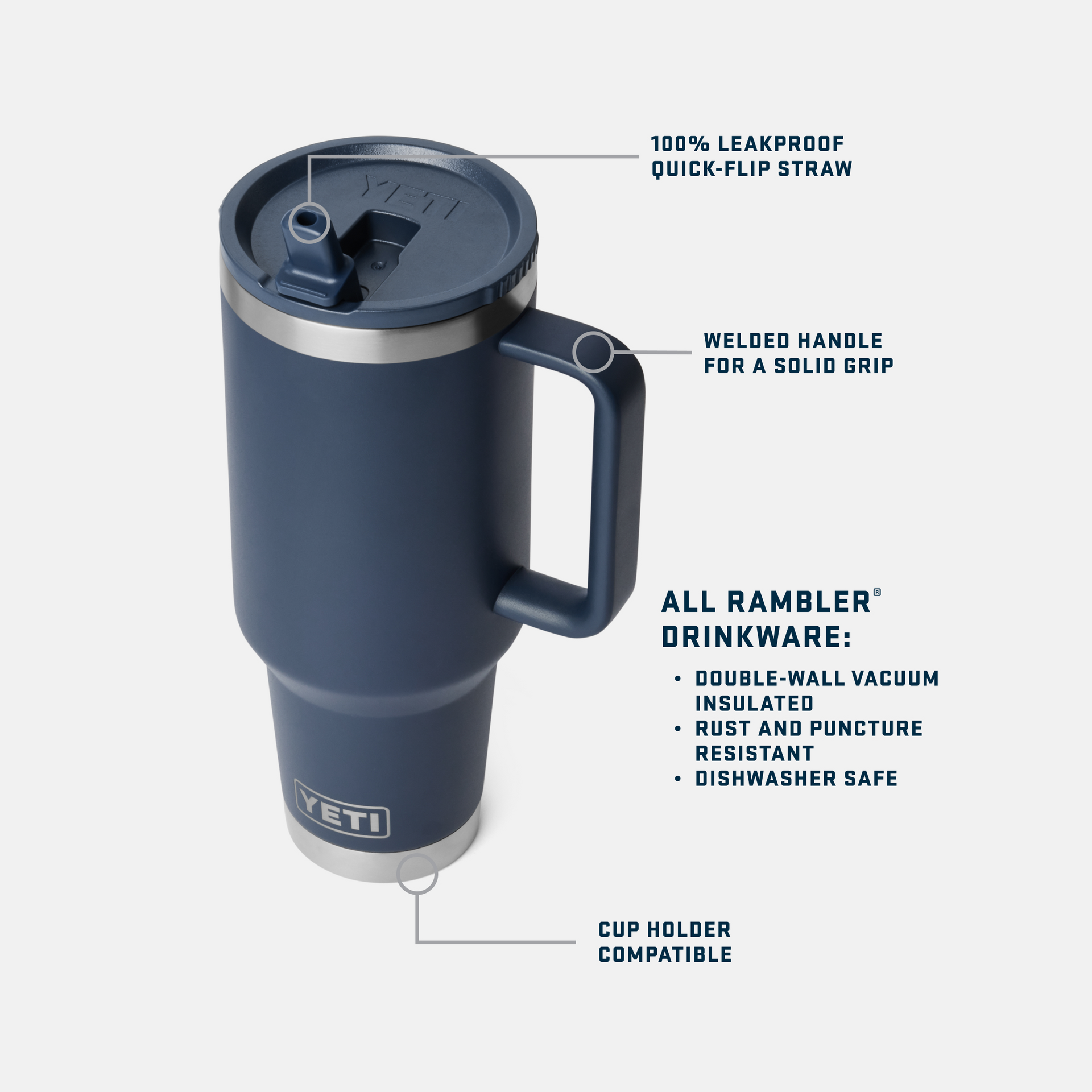 YETI 1.18 L Travel Straw Mug w/ Quick-Flip Lid