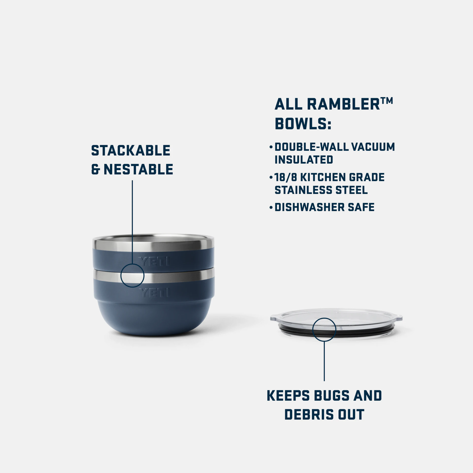 YETI 1 Qt Insulated Food Insulated Bowl With Lid