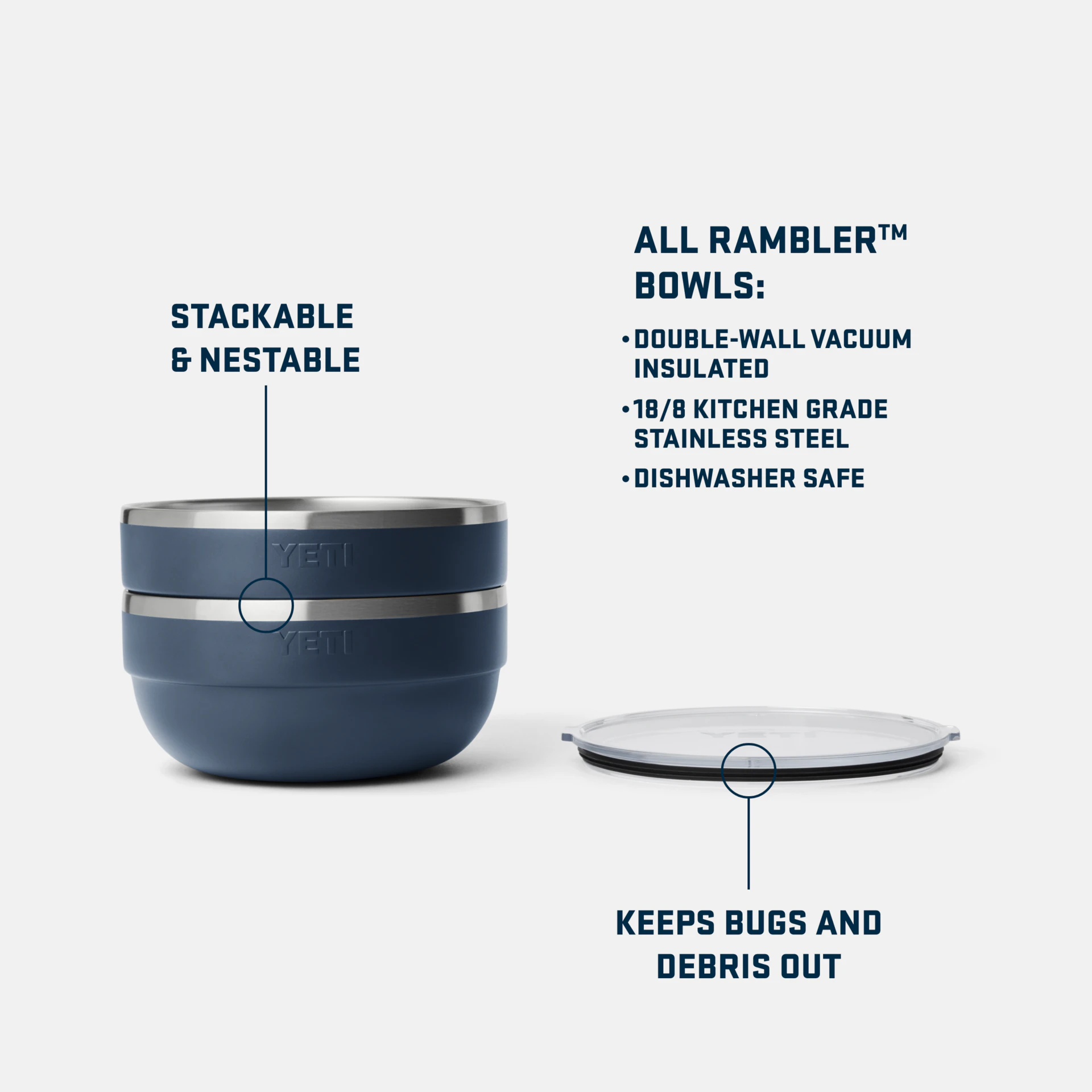 YETI 4.5 Qt Insulated Food Insulated Bowl With Lid