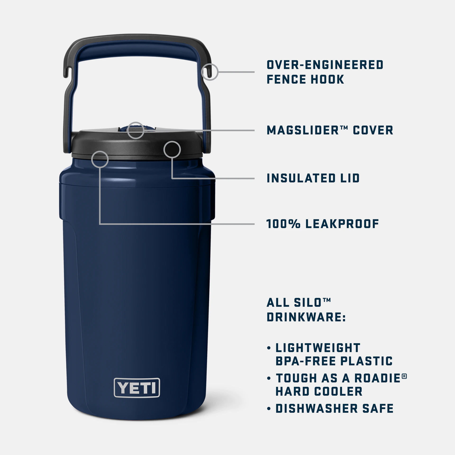 YETI Silo Half Gallon Jug w/ Magslider Straw Cap