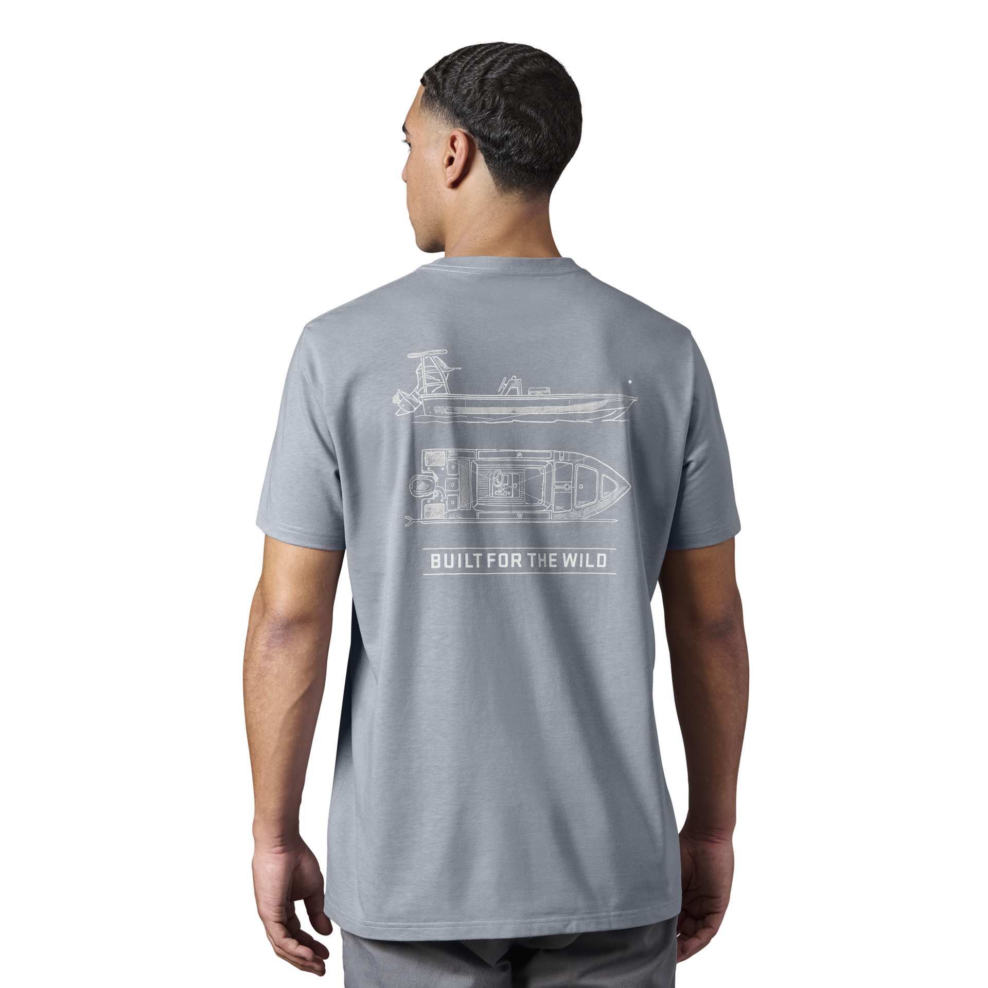 YETI Skiff Blueprint Short Sleeve T-Shirt